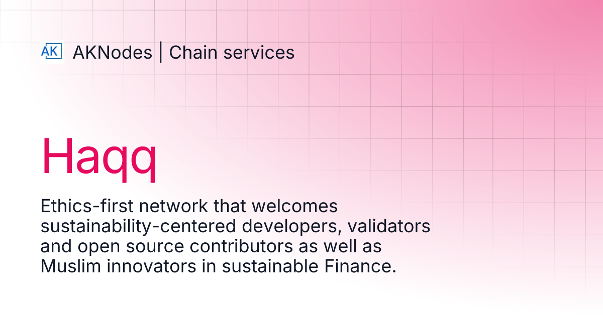 Haqq | AKNodes | Chain services